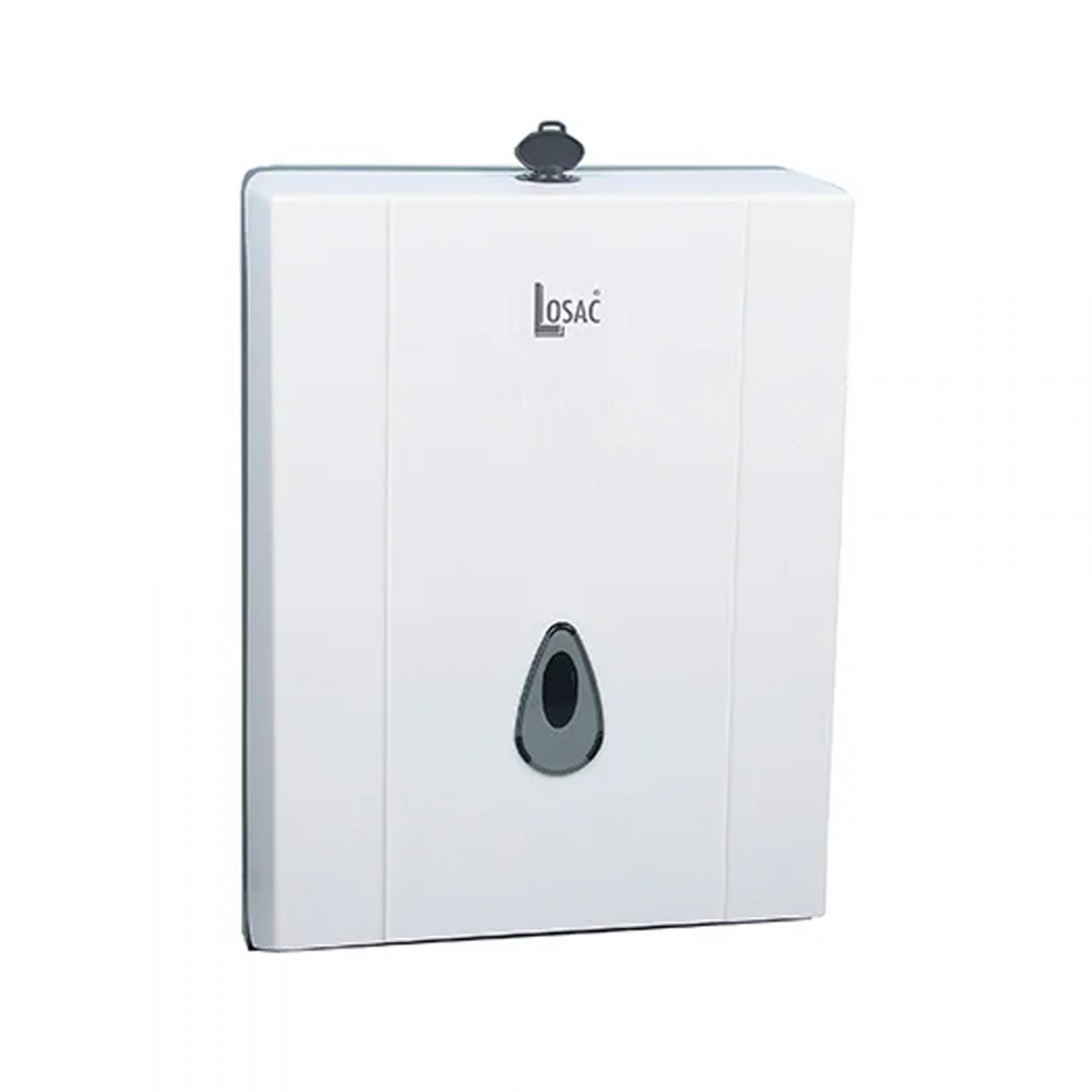 Dispensador Papel Zig Zag ABS Branco Losac - 1219676 | Ovarmat