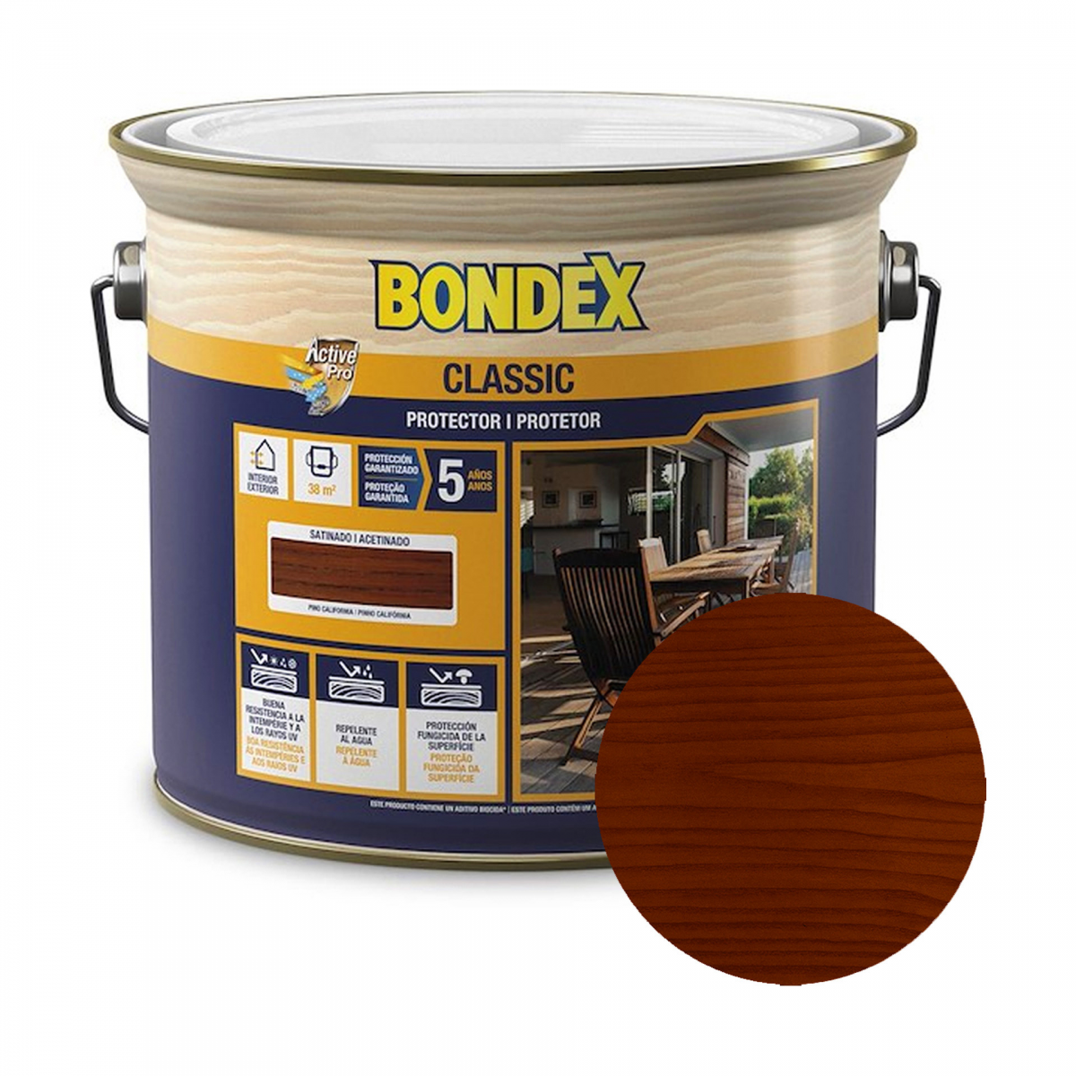 Bondex Classic Protetor Madeira Acetinado 2,5L - 260C141 - Ovarmat