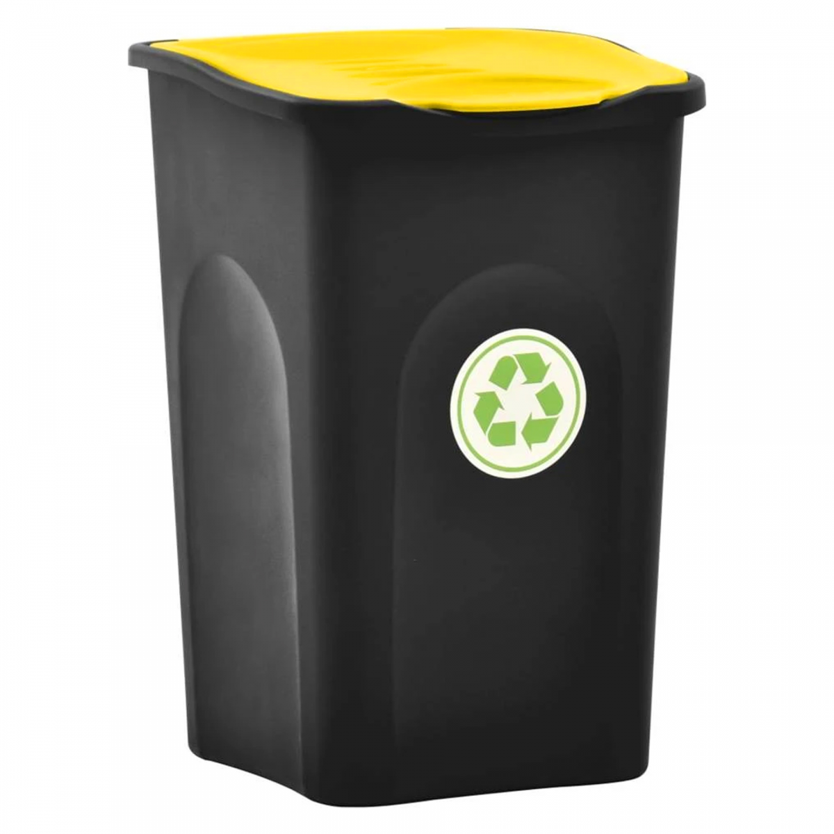 Ecoponto Reciclagem Com Tampa Amarela - 50L - 1216116 | Ovarmat