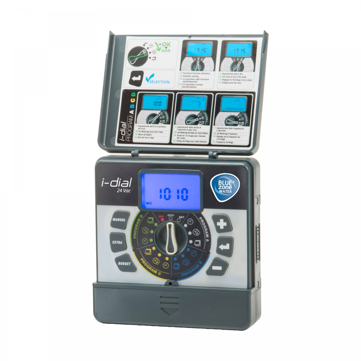 Programador de Rega 4 Estações Interior I-Dial 24V Digital BZW ...
