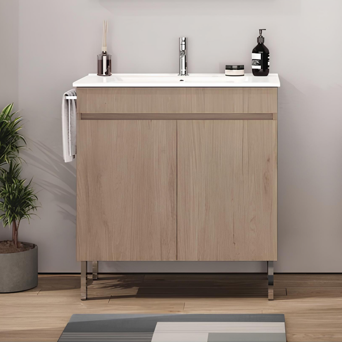 Móvel Luana Chene 60x45cm com Lavatório Banhoazis - 1202518 | Ovarmat