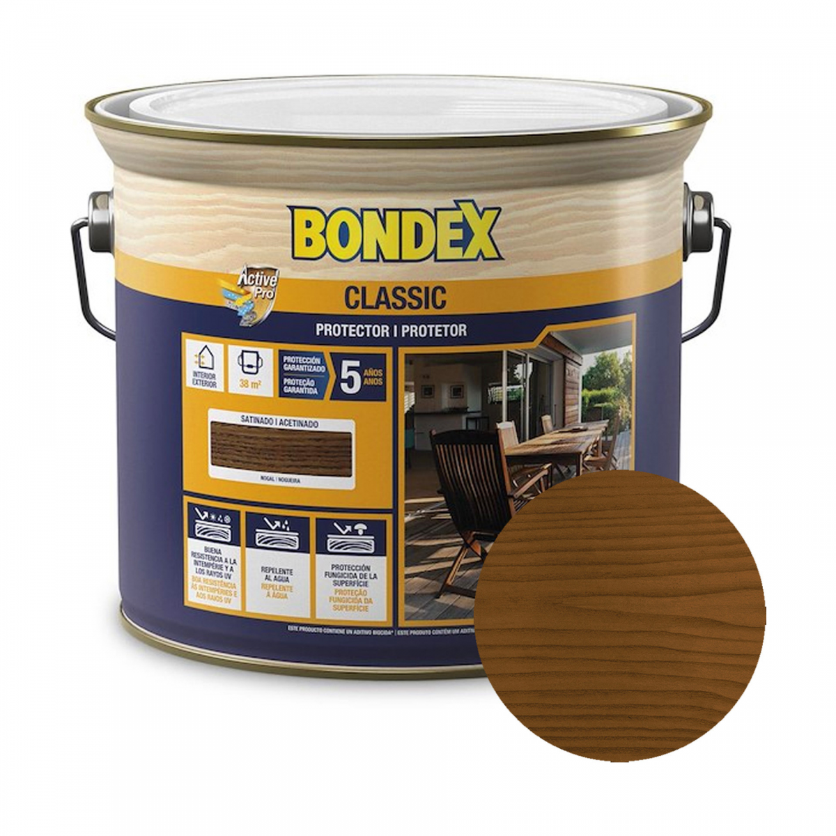 Bondex Classic Protetor Madeira Acetinado 2,5L - 260C046 - Ovarmat