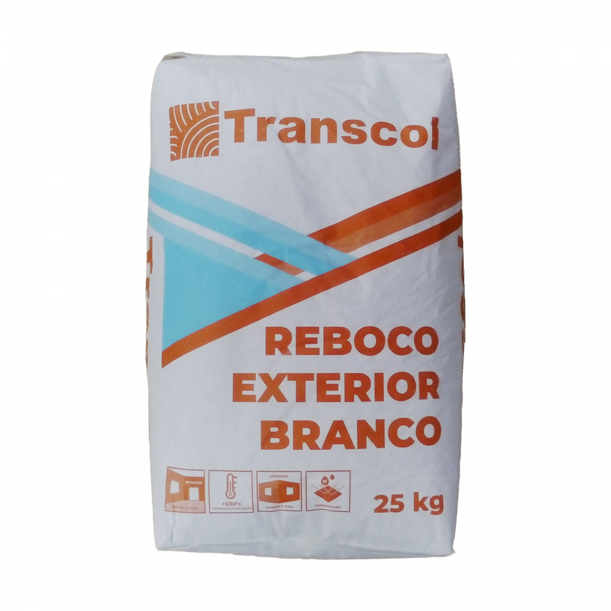 Reboco Exterior Branco Transcol 25Kg - 1195148 | Ovarmat