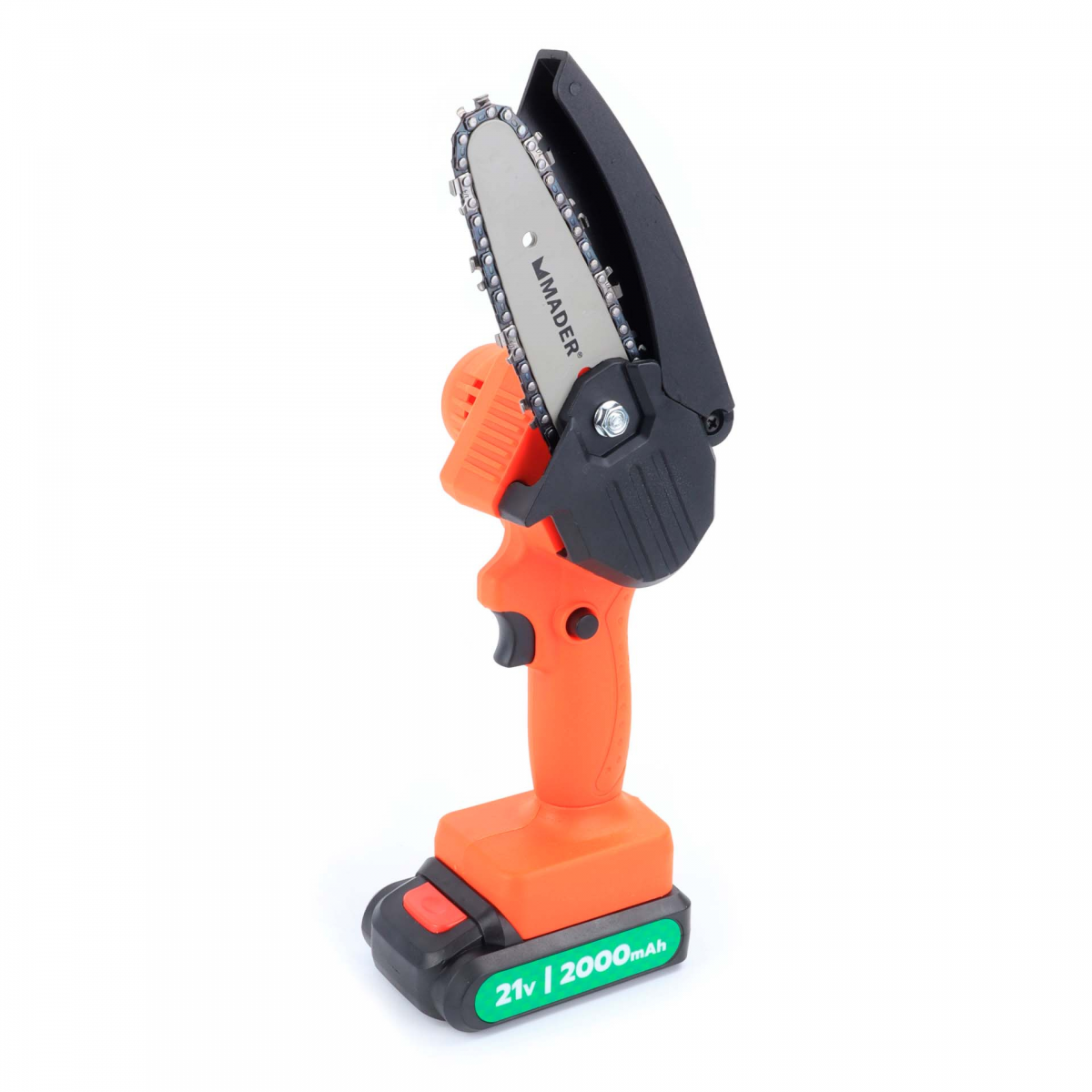 Mini Motosserra a Bateria 21V 2.0Ah 28 Elos Mader - 1203909 | Ovarmat.pt